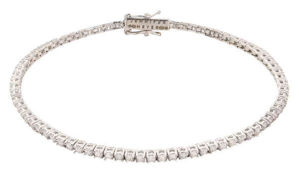 JENNIFER MEYER 18-karat White Diamond Tennis Bracelet - Gold