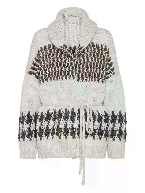 Brunello Cucinelli Shawl-lapels Cardigan - Neutrals