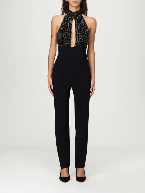 Elisabetta Franchi Halter Neck Jumpsuit - Black