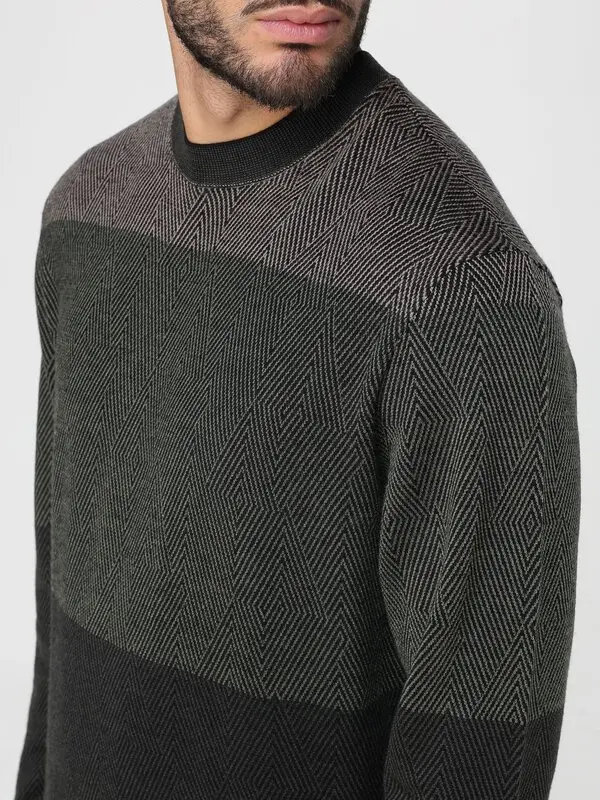 Emporio Armani Geometric Knit Sweater - Multicolor
