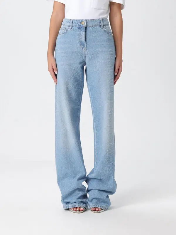 Elisabetta Franchi Wide Leg Jeans - Denim