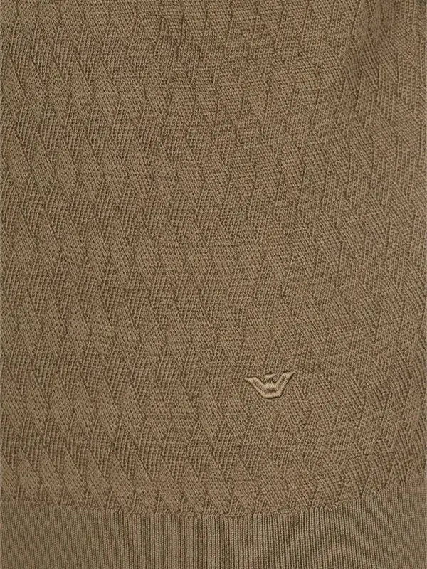 Emporio Armani Textured Crew Neck Pullover