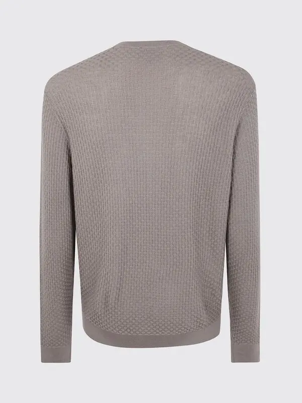Emporio Armani Textured Crew Neck Pullover - Natural
