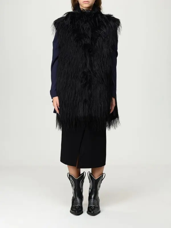 Pinko Fur Coat - Black