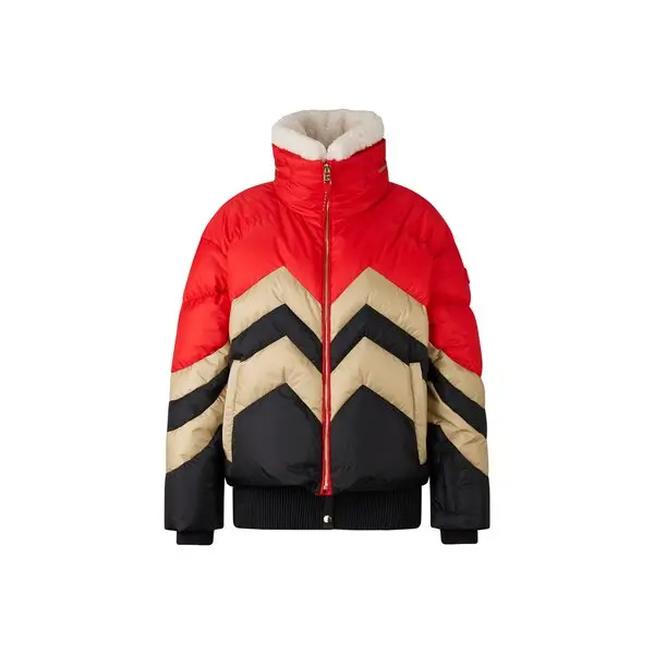 Bogner Valea Down Ski Jacket - Red/beige/black