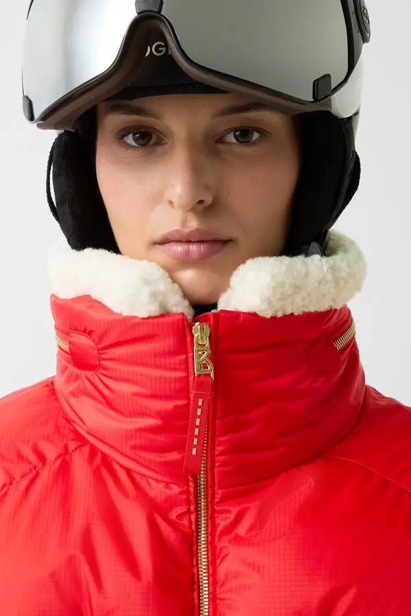 Bogner Valea Down Ski Jacket - Red/beige/black