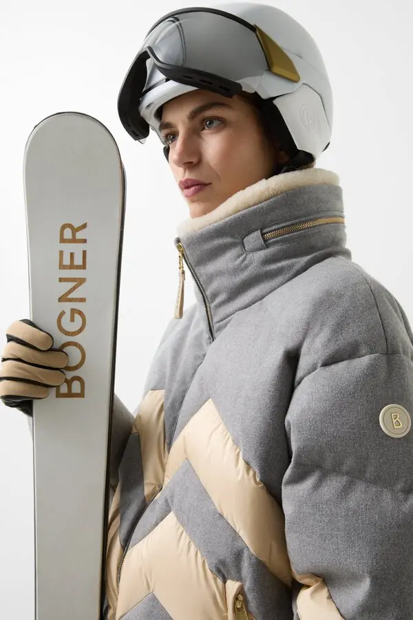 Bogner Valea Down Ski Jacket - Gray/cream