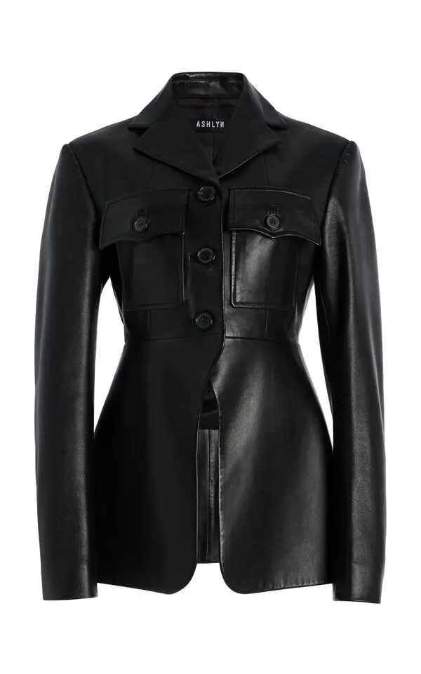 ASHLYN Elizabeth Leather Jacket - Black