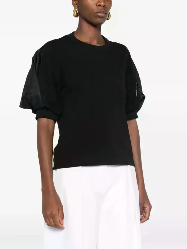 Sacai Cotton Jersey T-shirt - Black