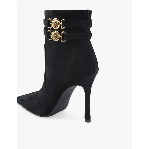 Kurt Geiger Mansion Heeled Suede Ankle Boots