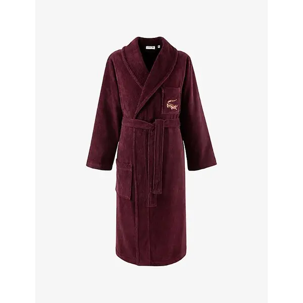 Lacoste René Cotton Bathrobe - Bordeaux