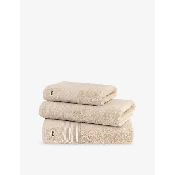 Lacoste L Lecroco Cotton Towel - Cappucc