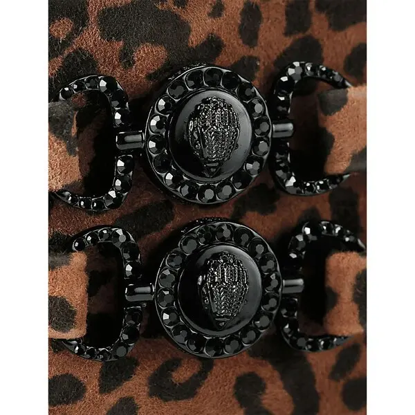 Kurt Geiger Mansion Leopard Heeled Suede Ankle Boots