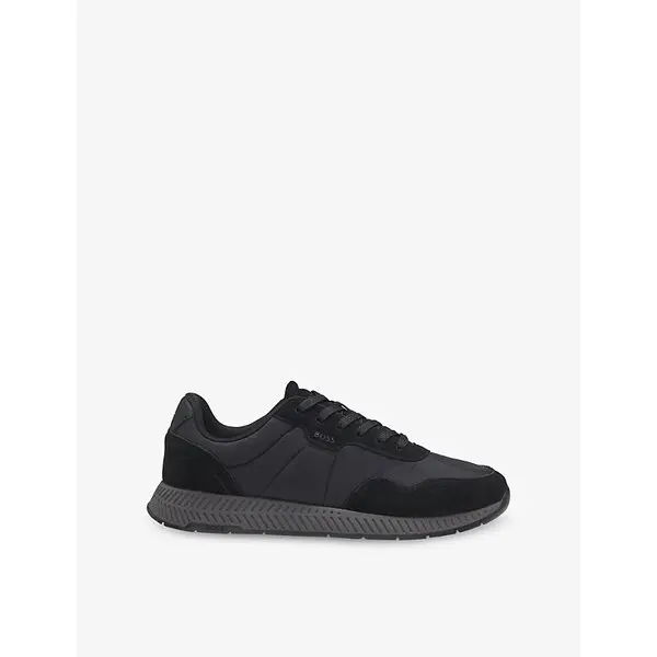 BOSS Running Mesh And Suede Trainers