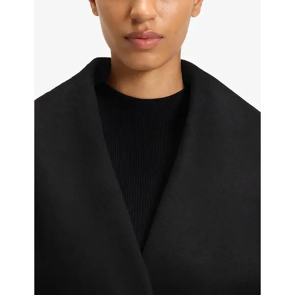 BOSS Relaxed-fit Belted Wool-blend Coat
