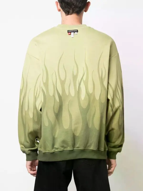 VISION OF SUPER Flame-printed Sweatshirt