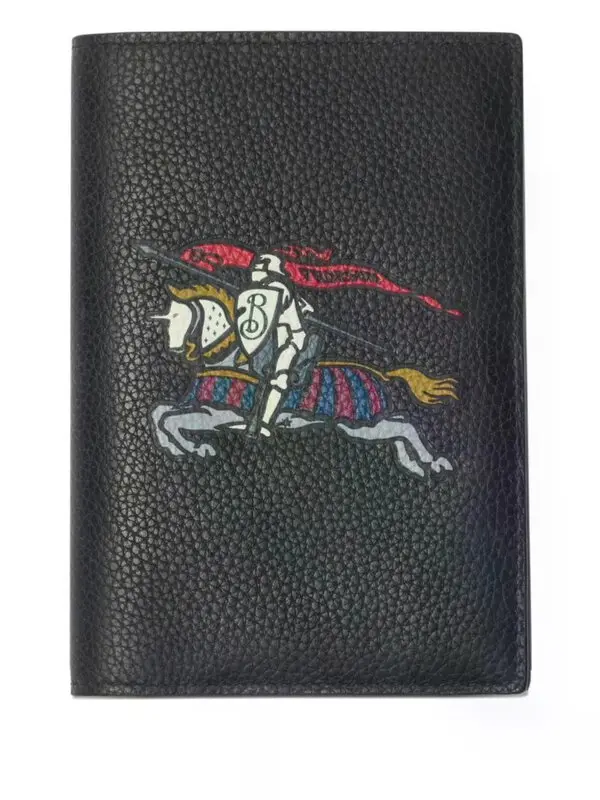 Burberry Equestrian Knight Passport Holder - Black