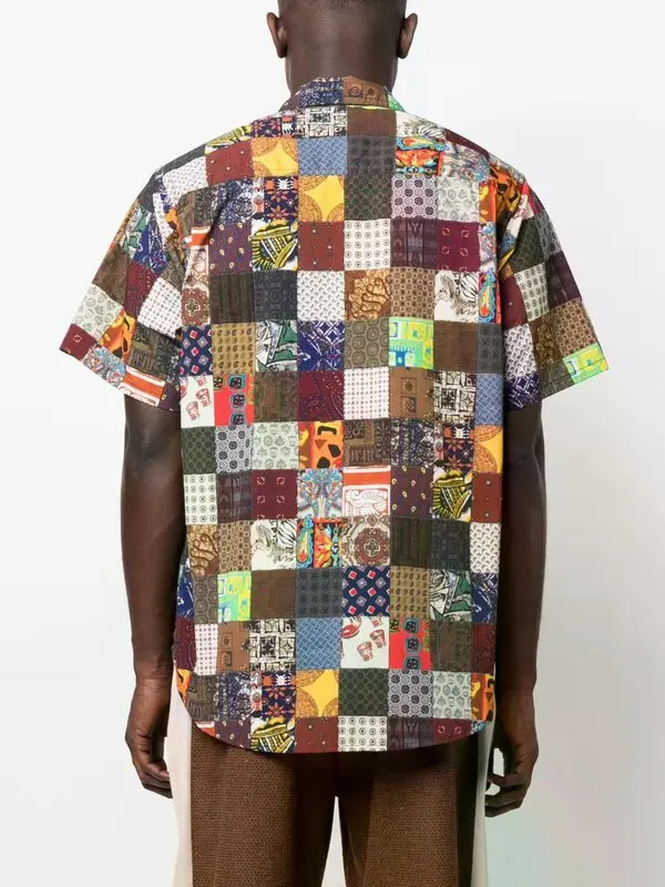 BEAMS Adventure Patchwork-print Shirt
