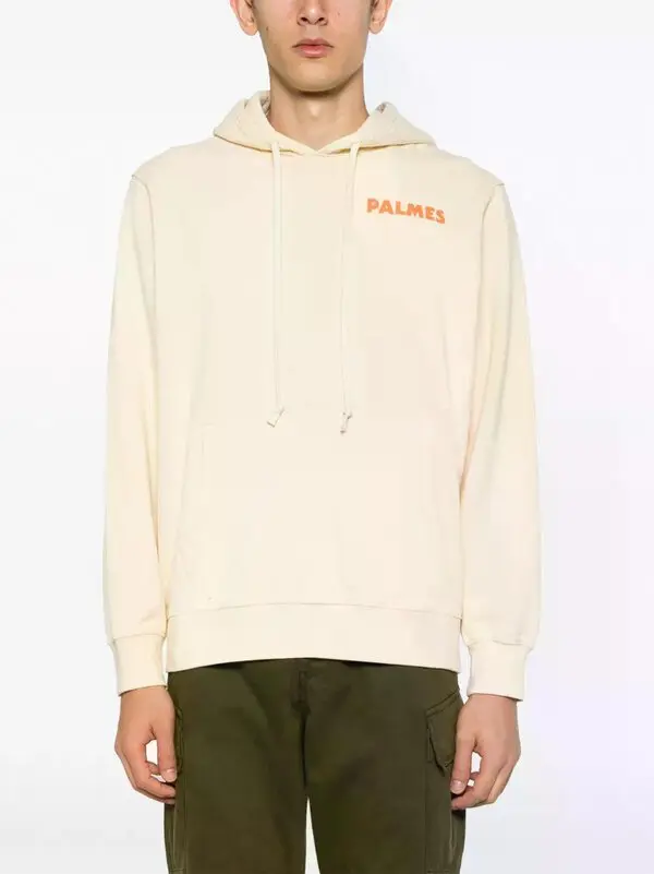 PALMES Slogan-print Cotton Hoodie