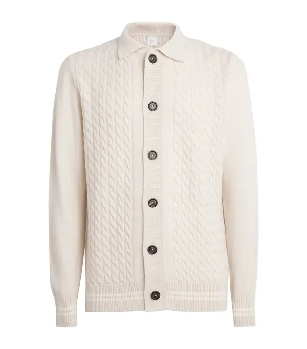 Eleventy Cashmere Collared Cardigan