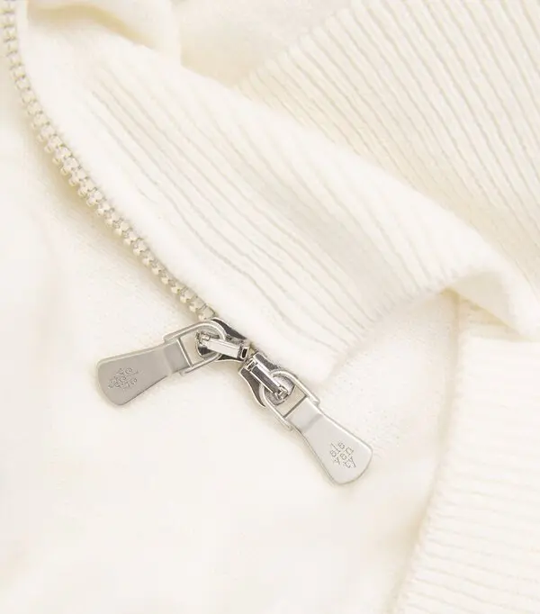 Eleventy Cashmere Zip-up Hoodie - White