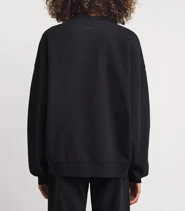 ANINE BING Oversized Miles Letterman Sweatshirt - Black