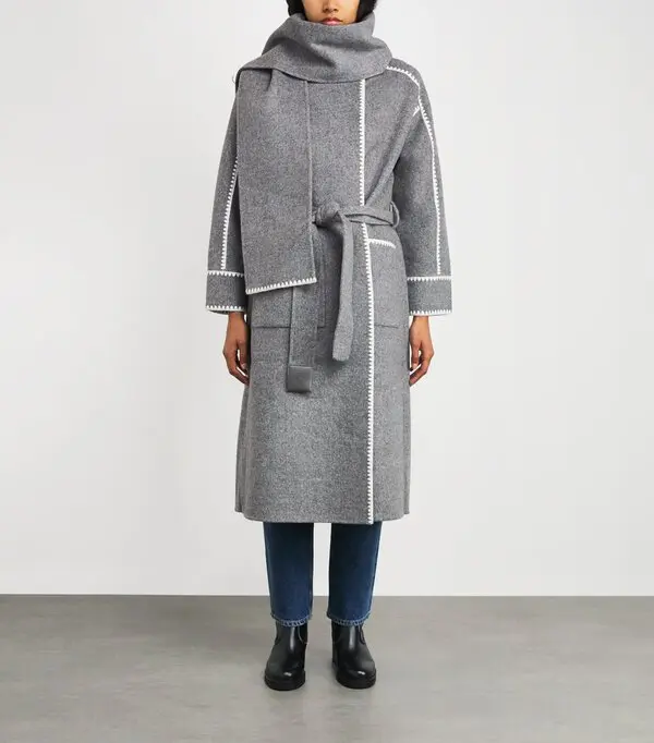 Maje Wool-blend Scarf Coat