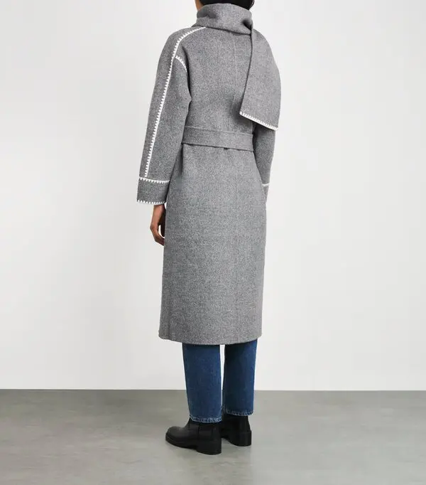 Maje Wool-blend Scarf Coat