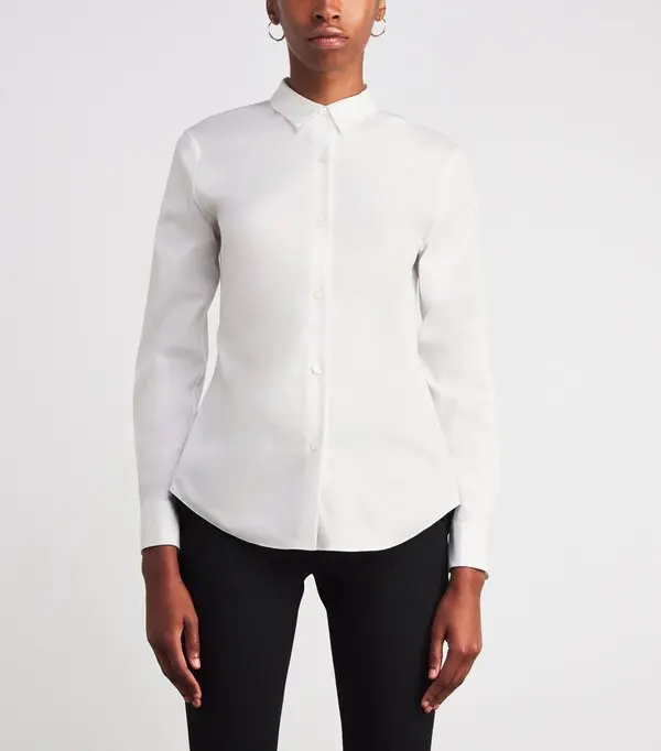 Theory Cotton-blend Tenia Shirt - White