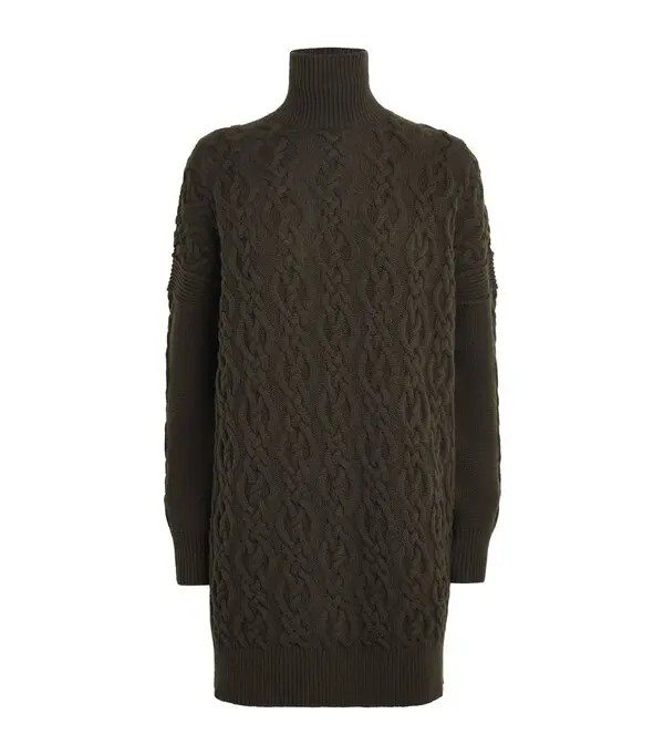 Max Mara Wool-cashmere Cable-knit Mini Dress