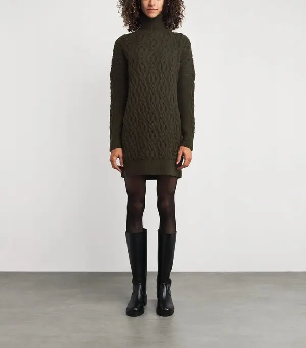 Max Mara Wool-cashmere Cable-knit Mini Dress