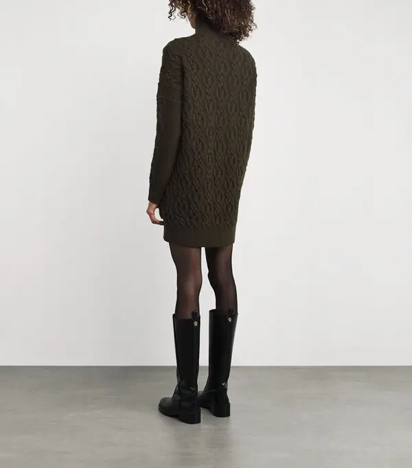 Max Mara Wool-cashmere Cable-knit Mini Dress