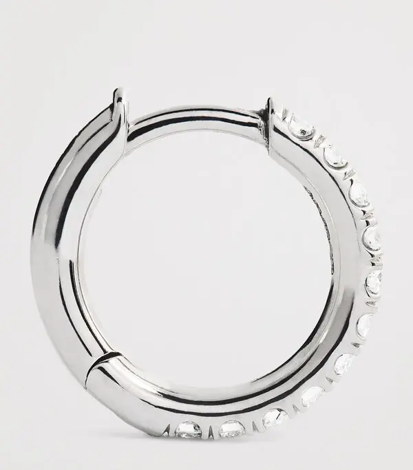 SPINELLI KILCOLLIN Micro Diamond Hoop Earring - White