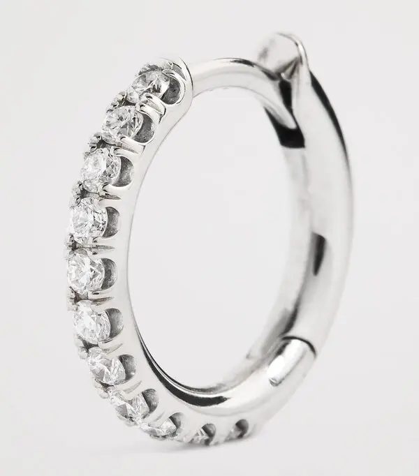 SPINELLI KILCOLLIN Micro Diamond Hoop Earring - White