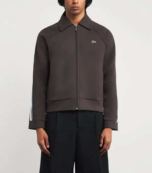 Lacoste Cotton-blend Track Jacket - Brown
