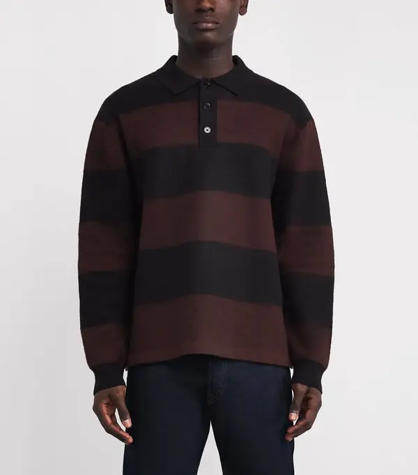NN.07 Wool Stripe Rugby Polo Sweater