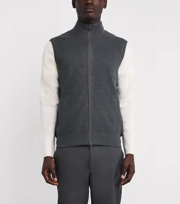 Rlx Ralph Lauren Coolmax Zip-up Sweater Vest
