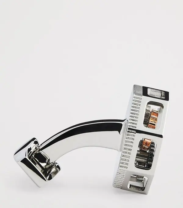 Tateossian Palladium Octo Gear Cufflinks
