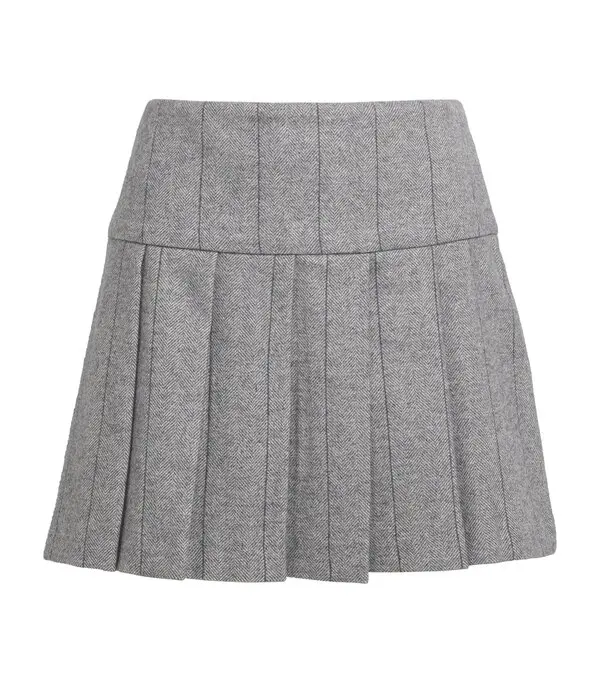Max & Co. Wool-blend Pleated Mini Skirt