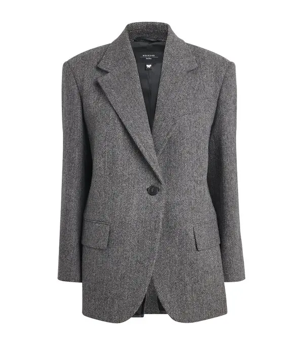 Max Mara Virgin Wool Tweed Blazer