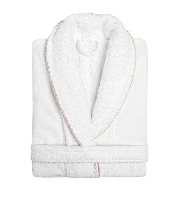 GRACCIOZA Cotton Portobello Bathrobe - Ivory