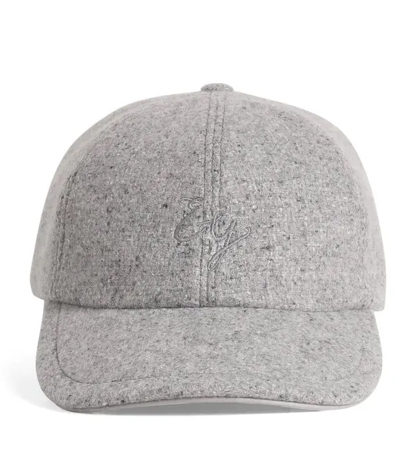 Eleventy Cashmere-silk Baseball Cap - Grey