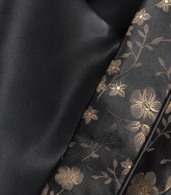 DANIEL HANSON Silk Floral Kimono Dressing Gown