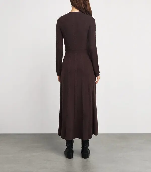 Maje Cable Knit Maxi Dress