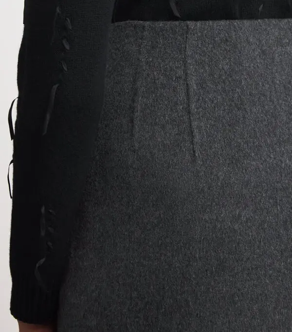 Lafayette 148 New York Wool-cashmere Midi Skirt