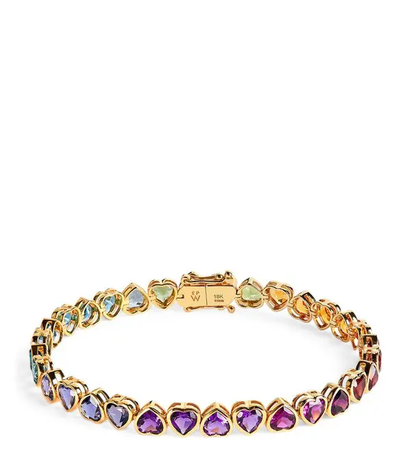 EMILY P. WHEELER Yellow Multi-gemstone Heart Bracelet - Gold