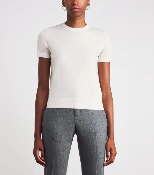 Theory Wool Short-sleeve Sweater