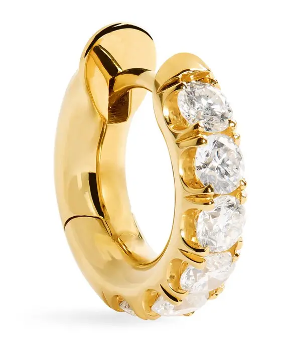 SPINELLI KILCOLLIN Yellow And Pavé Diamond Hoop Earring - Gold