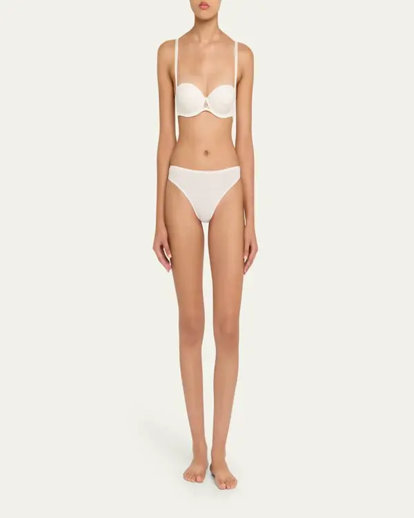 Lise Charmel Floral-embroidered Strapless Bra