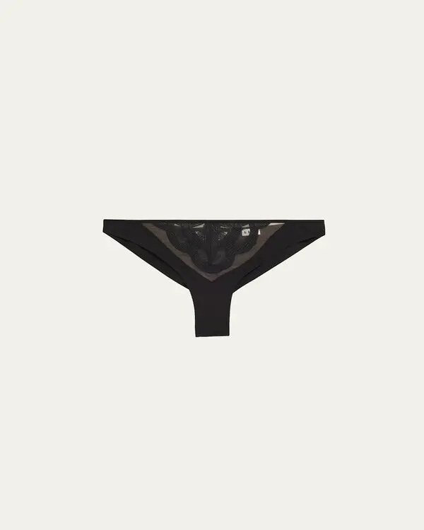 LIVY Kimbaku Embroidered Tanga - Black